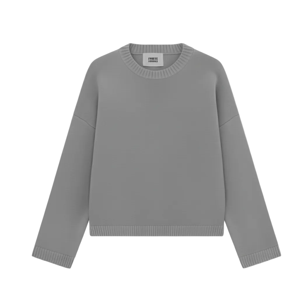 Fine Knit “Light Grey” Sweater – Freeze Studios